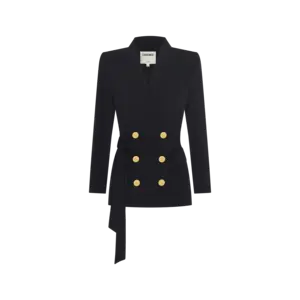 L'Agence Aven Wrap Blazer - Black