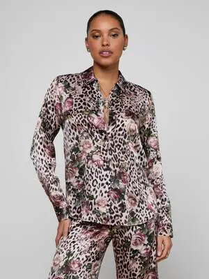L'Agence Tyler Silk Blouse Top