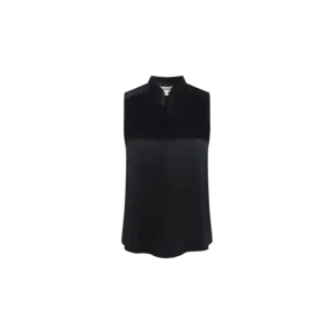 L'AGENCE Phoebe Silk Sleeveless Top - Black