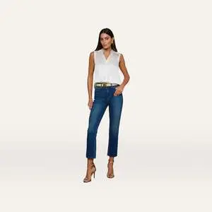 L'Agence Phoebe Sleeveless Silk Blouse - Ivory
