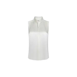 L'Agence Phoebe Sleeveless Silk Blouse - Ivory