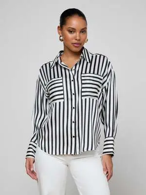 L'Agence Eliora Striped Shirt