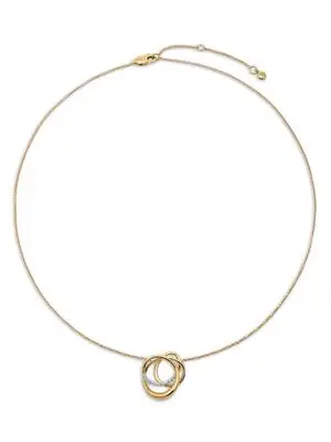 Monica Vinader Interlocking Circles Diamond Chain Necklace - Gold