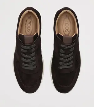 TOD'S Suede Allacciato 79k Sneakers - Brown