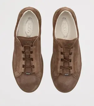 TOD'S Suede Allacciata Cassetta Sneakers - Brown