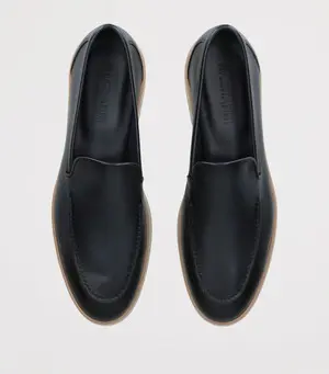 Magnanni Leather Calpe Loafers - Navy