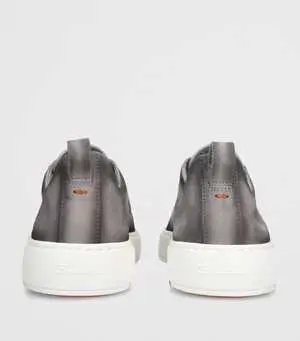 Santoni Clean Icon Nubuck Leather Sneakers