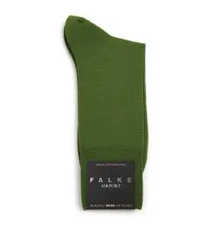 Falke Wool-cotton Blend Airport Socks - Green