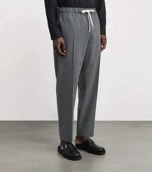 MAISON MARGIELA Drawstring Tailored Trousers - Grey