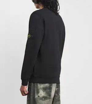 Stone Island Cotton Fleece Sweatshirt - Black