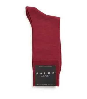 Falke Wool-cotton Blend Airport Socks - Red