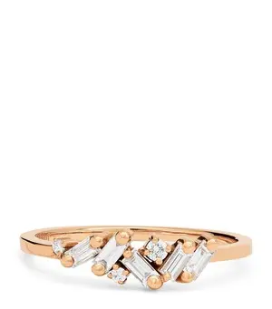 SUZANNE KALAN 18k Diamond Frenzy Ring - Rose Gold