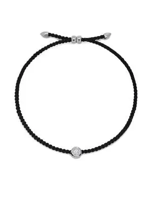 Monica Vinader Solitaire Diamond Cord Bracelet - Black