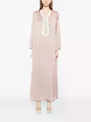 SHATHA ESSA Embellished Neck Cut-out Dress
