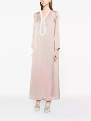 SHATHA ESSA Embellished Neck Cut-out Dress