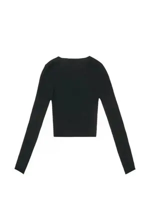 VIVIENNE WESTWOOD Logo-embroidered V-neck Sweater - Black