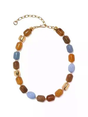 LIZZIE FORTUNATO Beaded Chain Necklace - Gold
