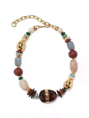 LIZZIE FORTUNATO Multi-stone Beaded Necklace - Gold
