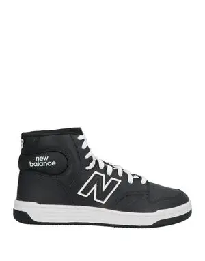 NEW BALANCE High-top Leather Sneakers - Black