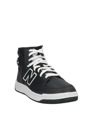 NEW BALANCE High-top Leather Sneakers - Black