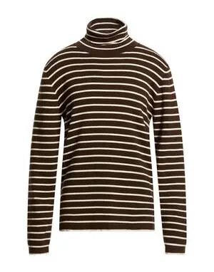 TOD'S Striped Turtleneck Sweater - Brown