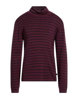 TOD'S Striped Turtleneck Sweater - Red