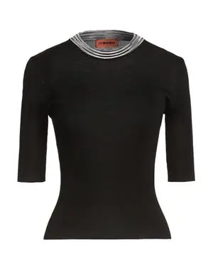 Missoni Ribbed Silk Knit Top - Black