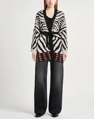 KAOS Jacquard-knit Cardigan With Belt