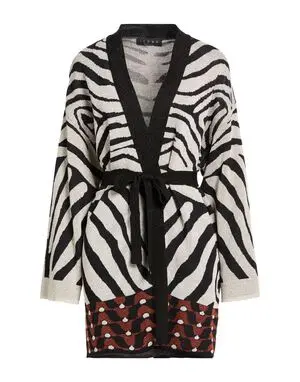 KAOS Jacquard-knit Cardigan With Belt