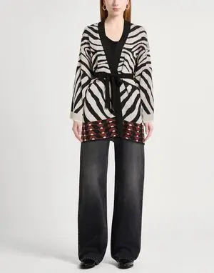 KAOS Jacquard-knit Cardigan With Belt