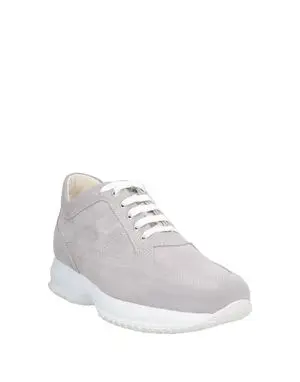Hogan Suede Low-top Sneakers With Appliqués - Grey