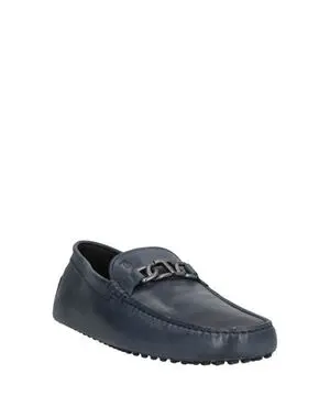 TOD'S Leather Loafers With Embellished Detail - Navy