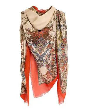 Etro Scarf Modal, Silk - Beige