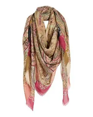 Etro Scarf Khaki Modal, Silk - Beige