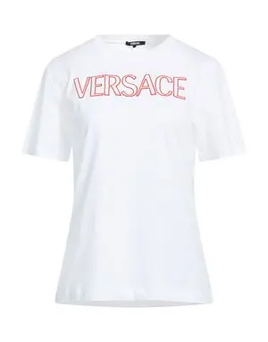 Versace Cotton, Viscose, And Polyester T-shirt With Embroidered Logo