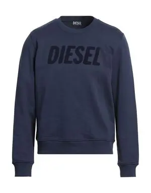DIESEL® Cotton-blend Flocked French Terry Sweatshirt - Blue