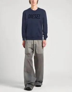 DIESEL® Cotton-blend Flocked French Terry Sweatshirt - Blue