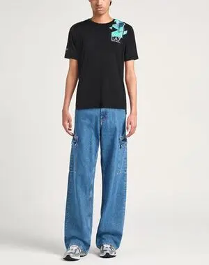 EA7 T-shirt Size Polyester, Elastane - Black