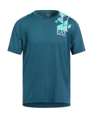 EA7 Geometric Print T-shirt - Deep Teal
