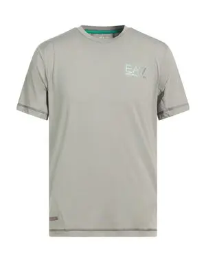 EA7 Crewneck T-shirt With Logo Print - Grey