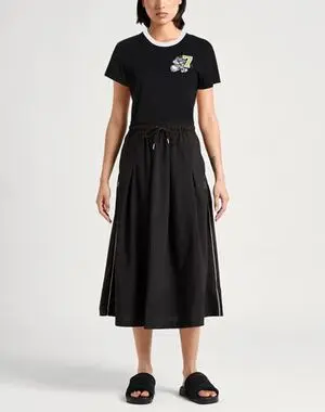 EA7 Embroidered Cotton T-shirt - Black