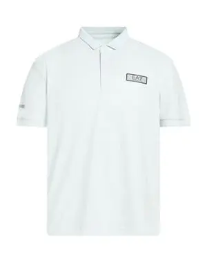 EA7 Polo Shirt Sky Size Polyester, Cotton, Elastane