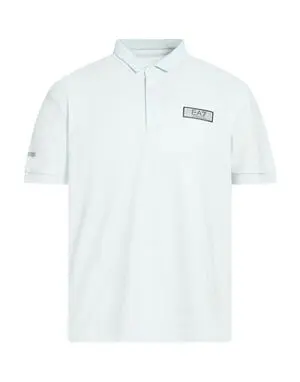 EA7 Polo Shirt Sky Size Polyester, Cotton, Elastane