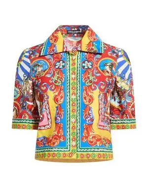 Dolce & Gabbana Multicolor Cotton Poplin Shirt
