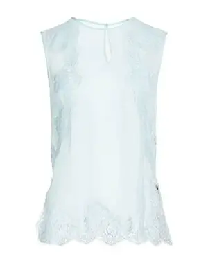 Dolce & Gabbana DOLCE & GABBANA Silk Blend Top Sky Blue
