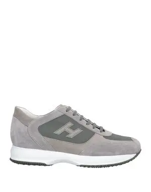 Hogan Leather And Textile Sneakers - Grey