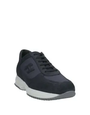 Hogan Low-top Sneakers In Leather And Textile Fibers - Blue