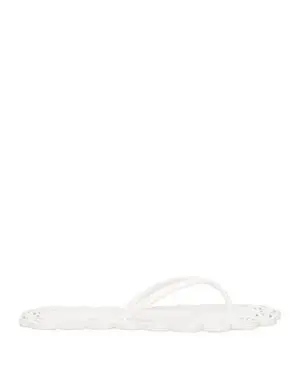 CARLOTHA RAY Thong Sandal Natural Rubber - White