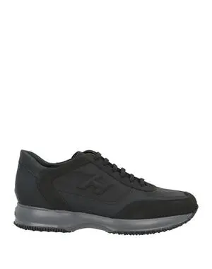 Hogan Textile And Leather Sneakers - Black
