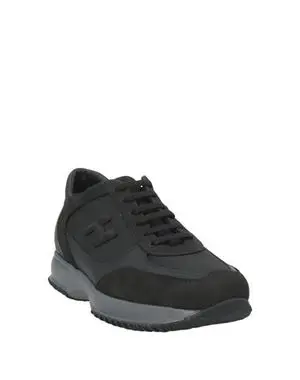 Hogan Textile And Leather Sneakers - Black